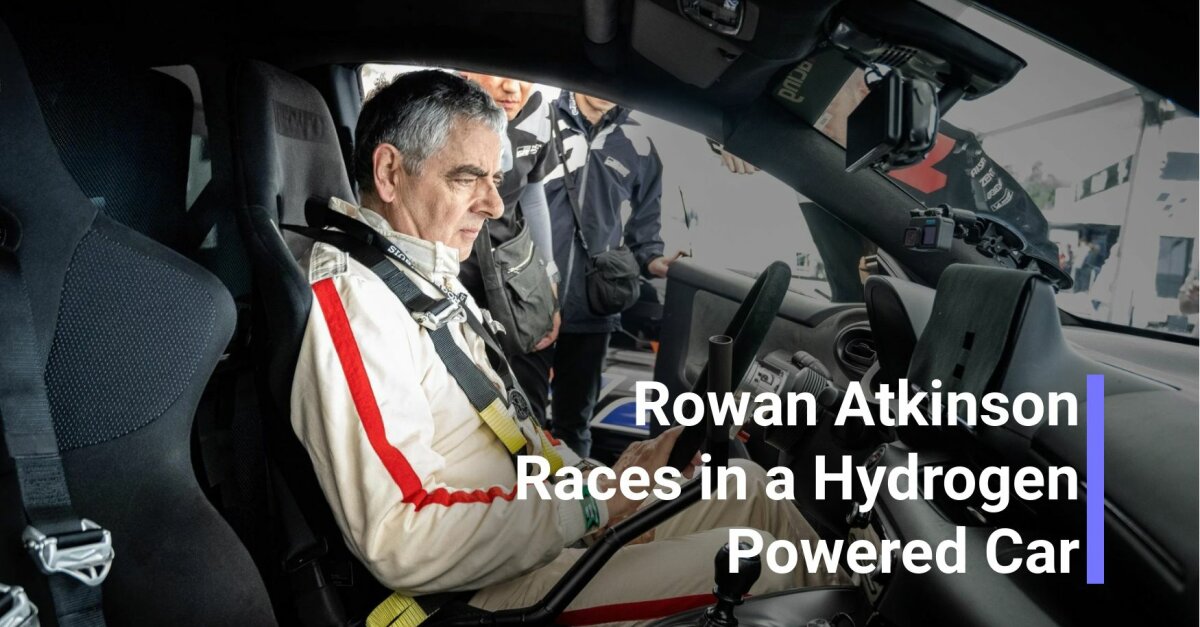 Rowan Atkinson Drives Hydrogen-powered Race Car at Goodwood